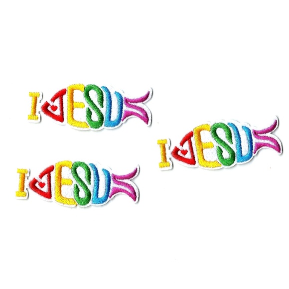 Other | New Jesus Christ Fish Patches 3pack Iron On Badge | Poshmark